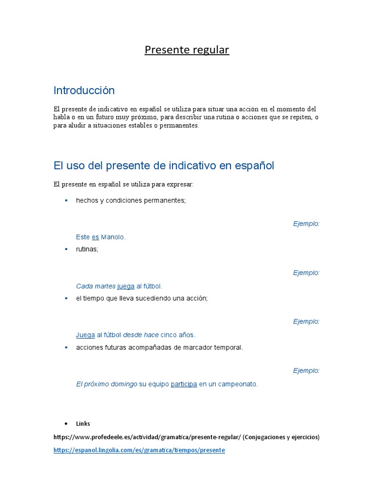 Presente Regular | PDF