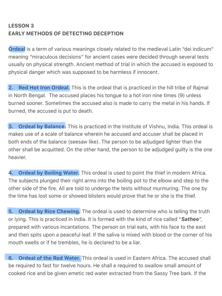 Early Methods | PDF | Prosecution | Trials