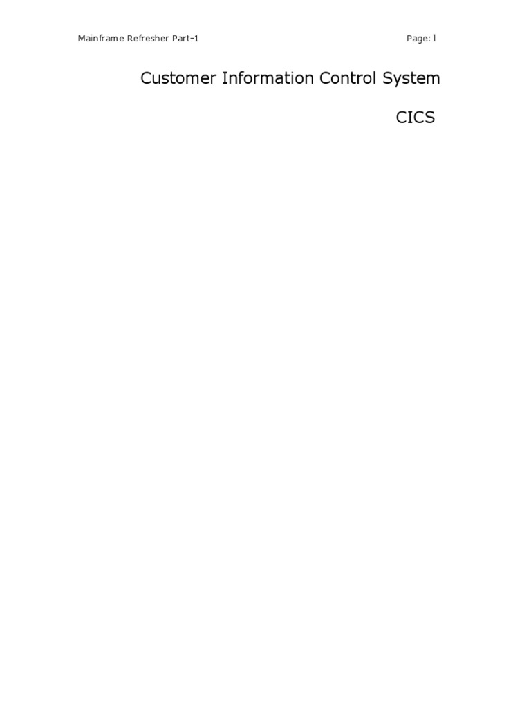 CICS Overview and Mainframe Concepts | PDF | Parameter (Computer ...