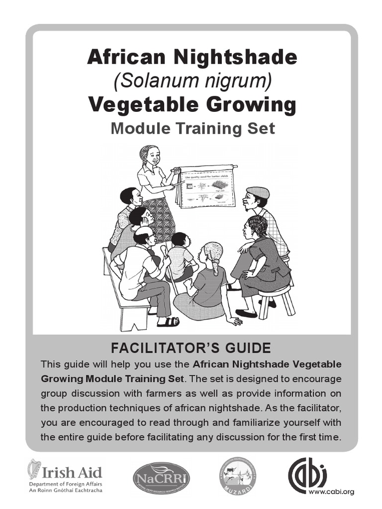African Nightshade Vegetable Trainers Notes | PDF | Manure | Agriculture