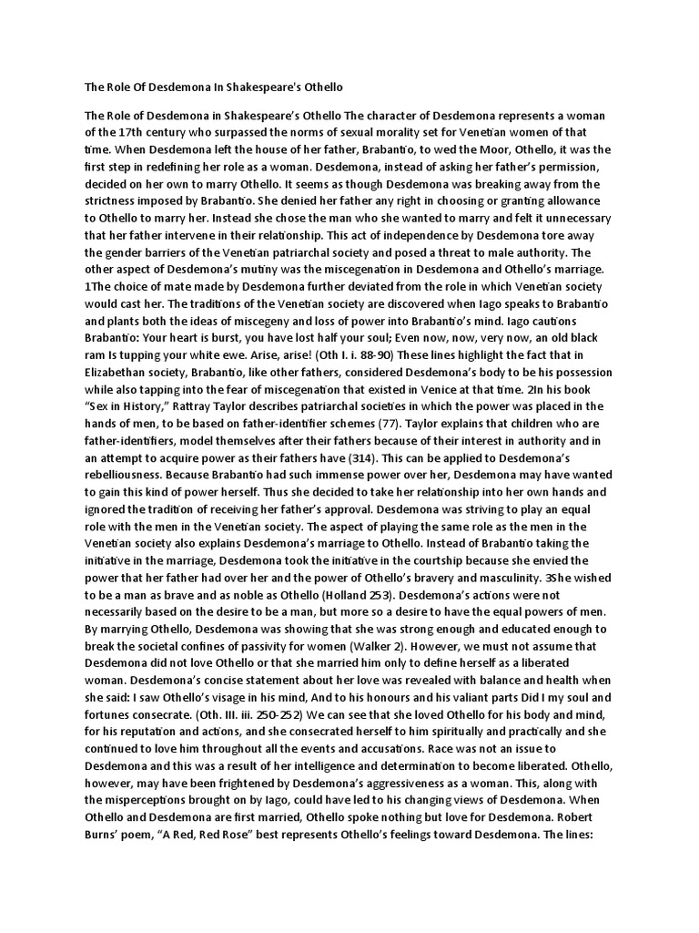 Desdemona's Defiance in Othello | PDF | Othello | Iago
