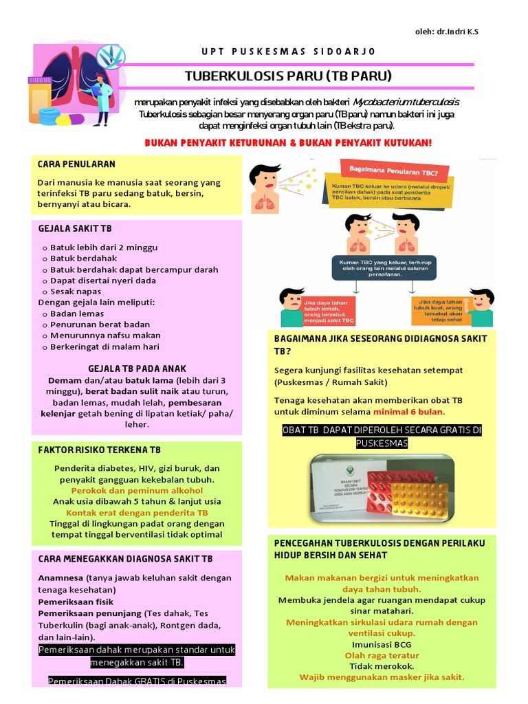 Tuberkulosis Paru: Gejala, Faktor Risiko, Diagnosa, dan Pencegahan | PDF