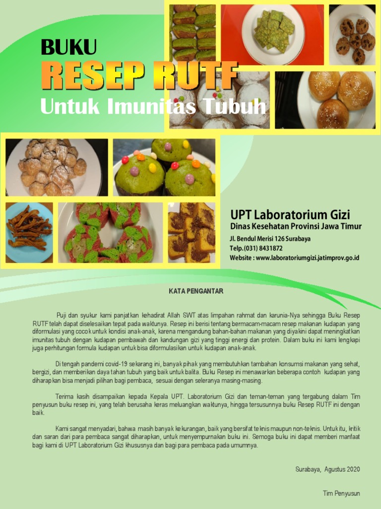 Resep RUTF untuk Balita Gizi Kurang | PDF | Kesehatan Holistik | Sains ...