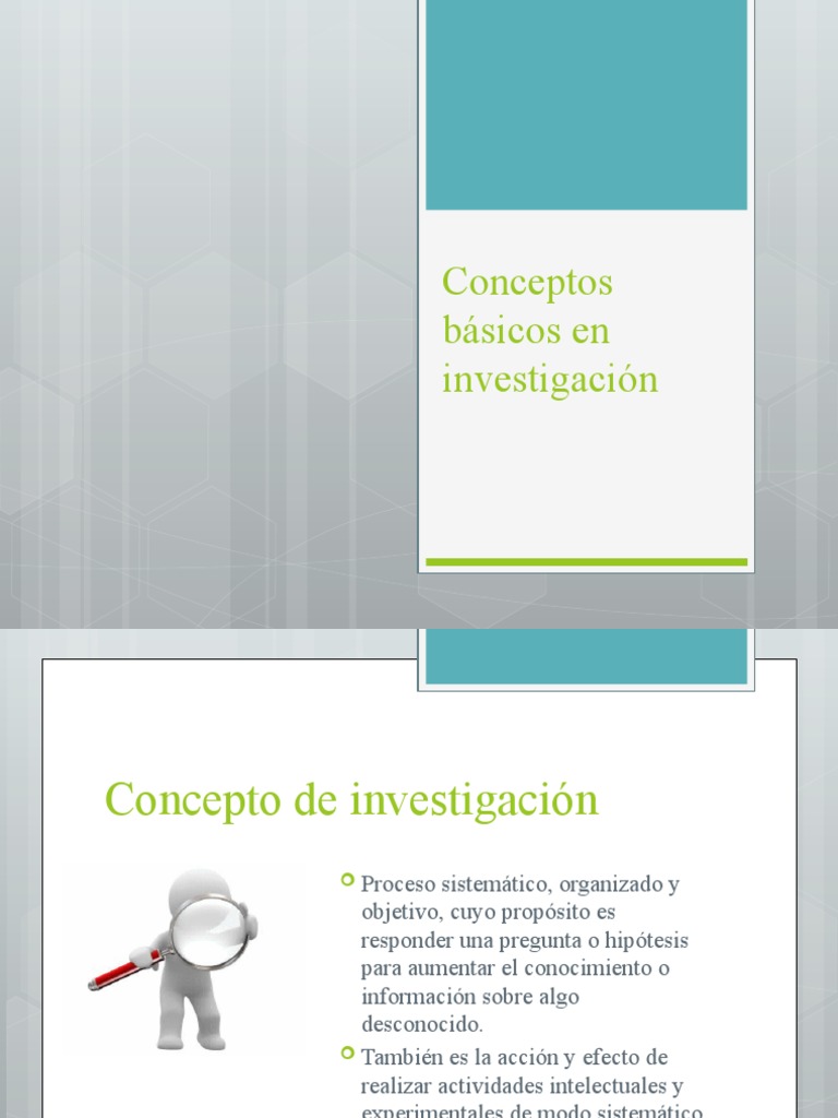 Conceptos Basicos en Investigacion 1 | PDF | Conocimiento | Método científico