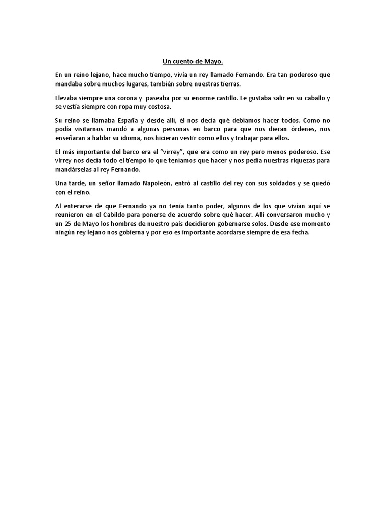 Un Cuento de Mayo | PDF