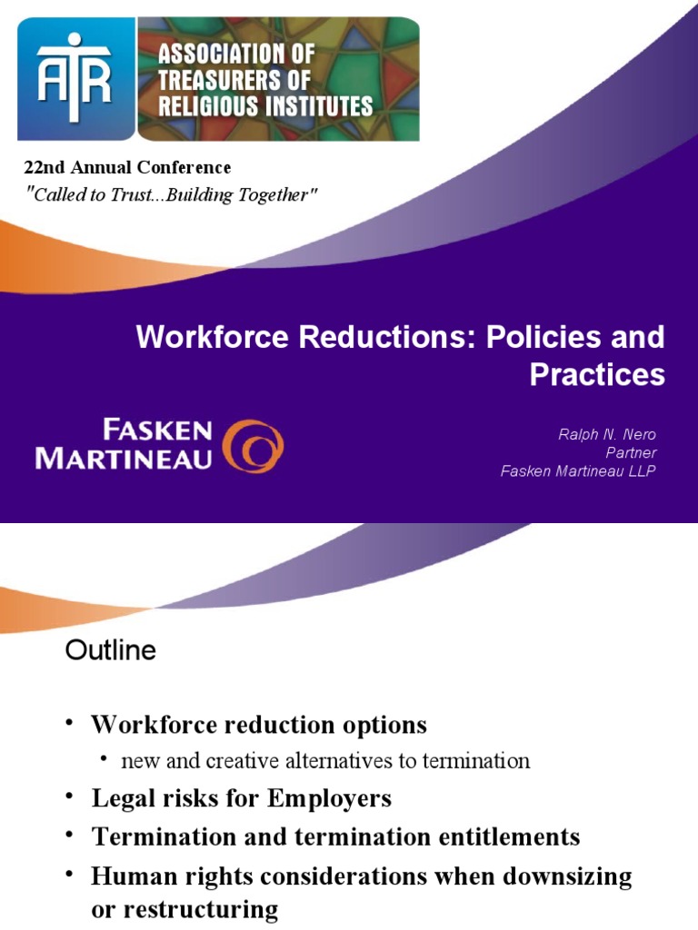 Workforce Reductions: Policies and Practices: 22nd Annual Conference ...