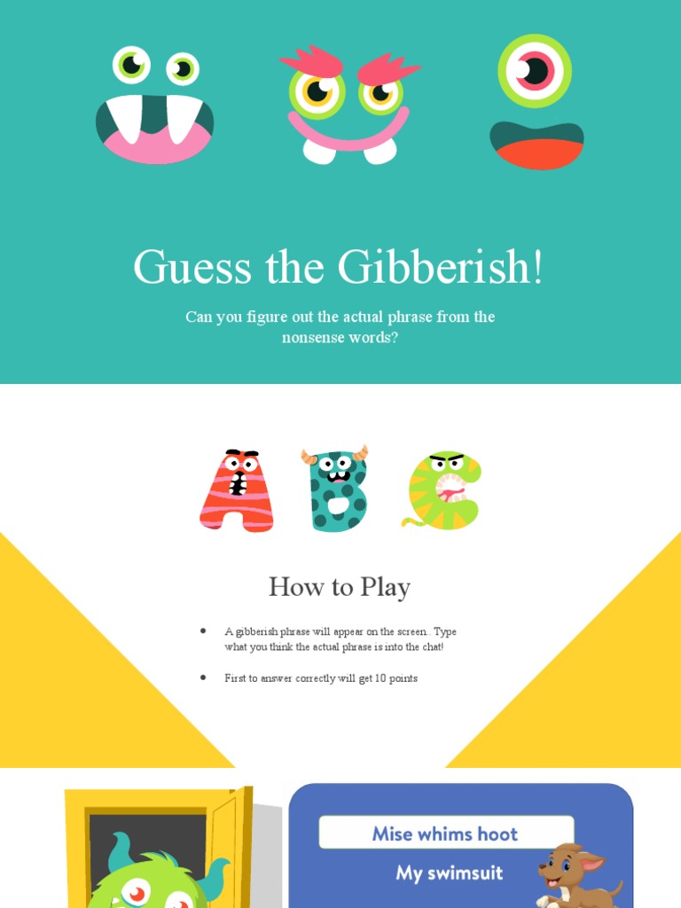 Guess The Gibberish!: Can You Figure Out The Actual Phrase From The ...