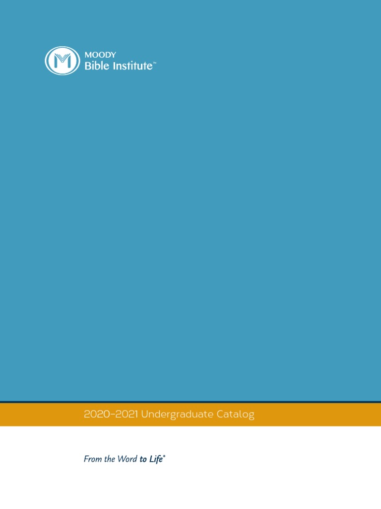 2020-2021 Moody Undergraduate Academic Catalog | PDF | Biblical ...