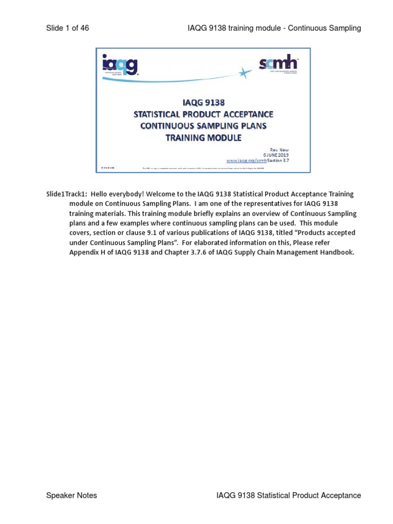 SPA Training Module Handout Continuous Sampling 6JUN2019 | PDF | P ...