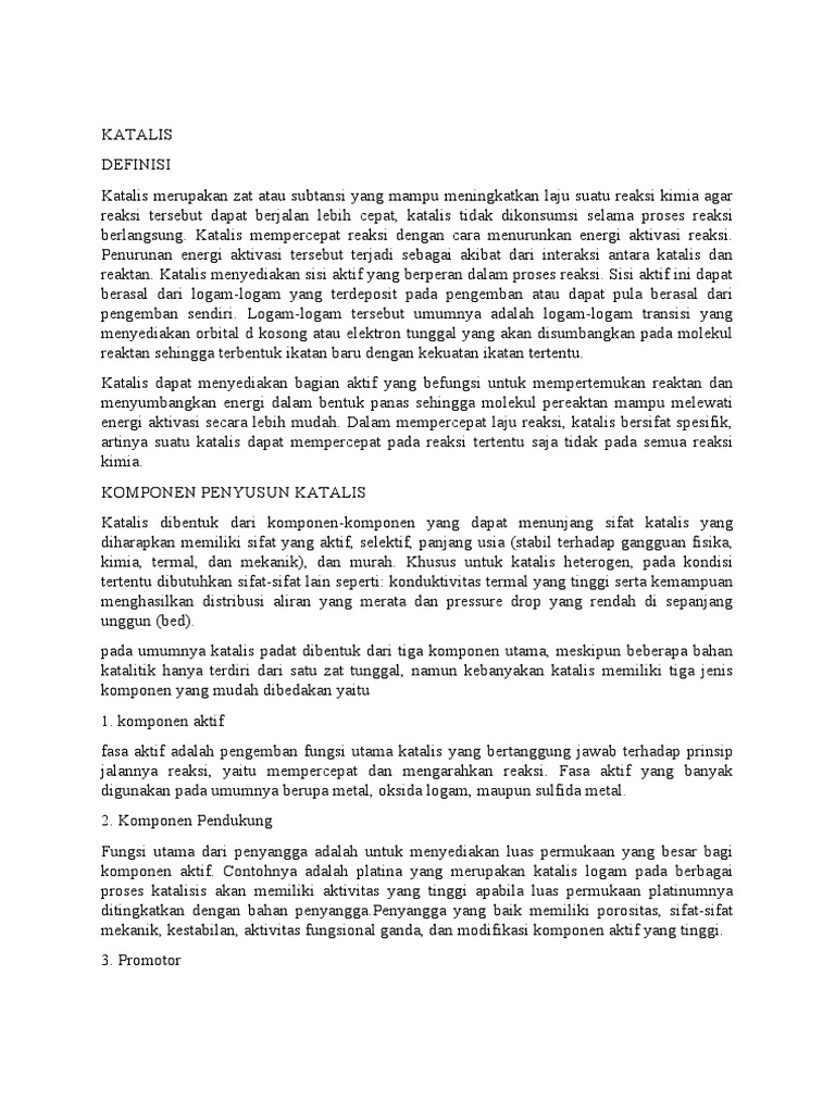 Rangkuman Katalis | PDF