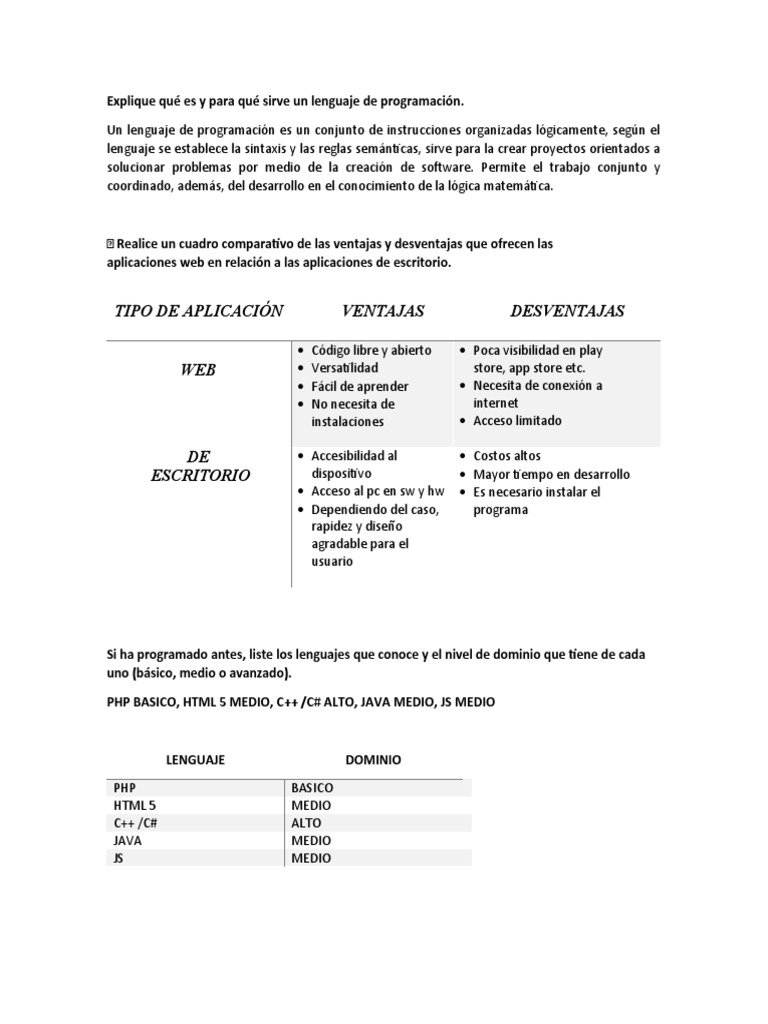 Taller 1 PHP, Conceptos Basicos | PDF