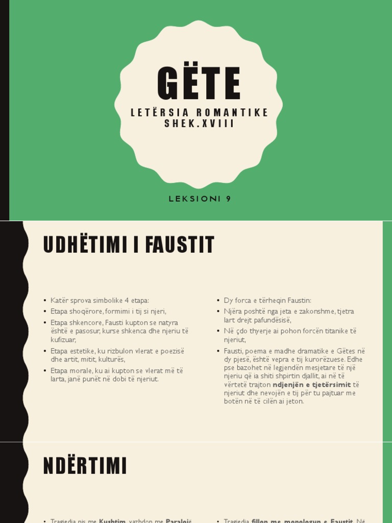 Leksion 9 .Gëte | PDF