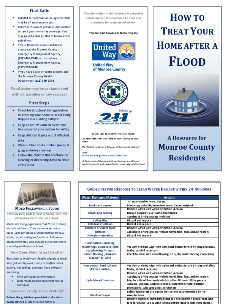 COAD Flood Response Brochure 2021 | PDF | Emergency Management | Mold