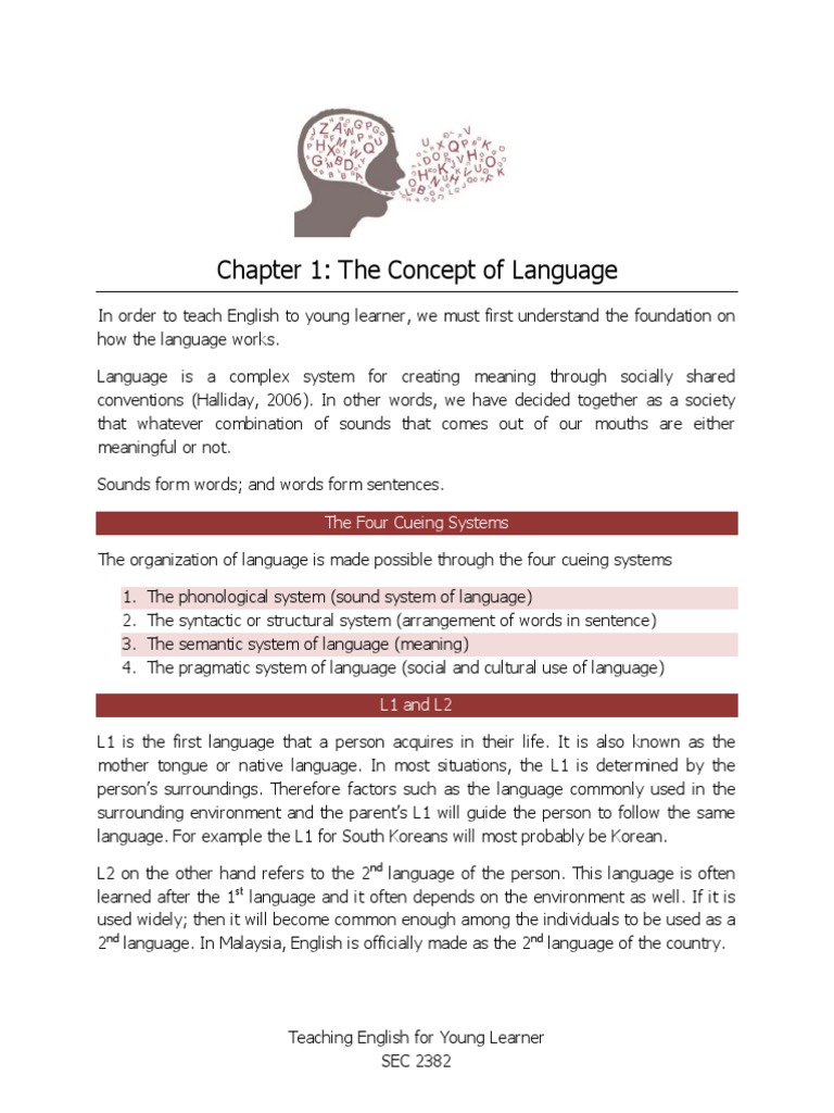 Chapter 1 Concept of Language | PDF | Language Development | Language ...