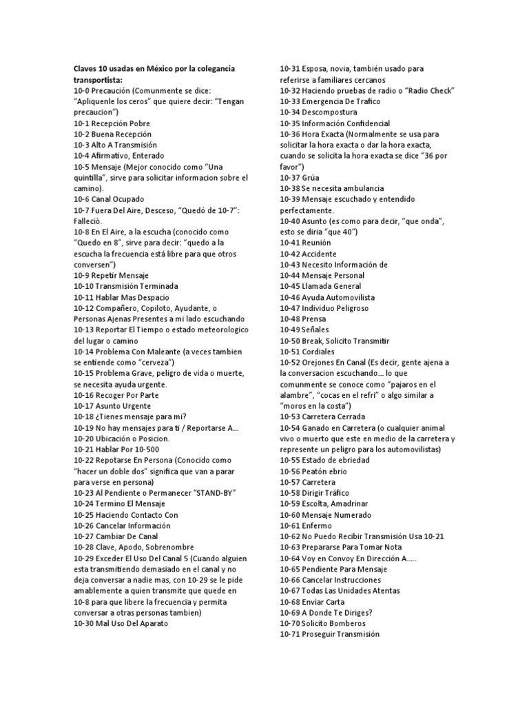 Claves 10 Usadas en México | PDF | Science | Electrónica
