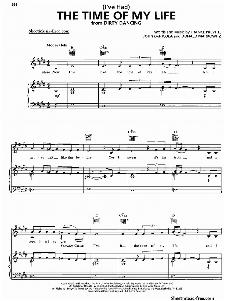 Dirty Dancing - The Time of My Life | PDF