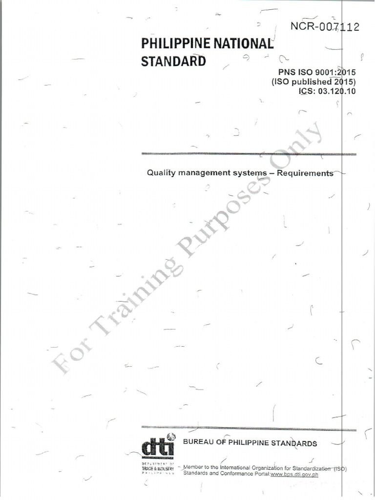 ISO 9001 2015 Standard | PDF