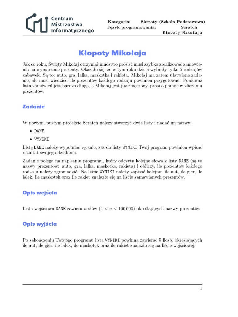 Mikolaj Zadanie Python | PDF