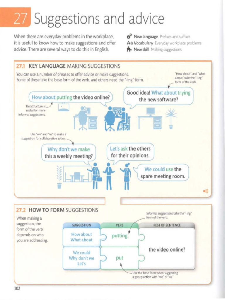Suggestions and Advice: 271 Key Language Making Suggestions | PDF ...