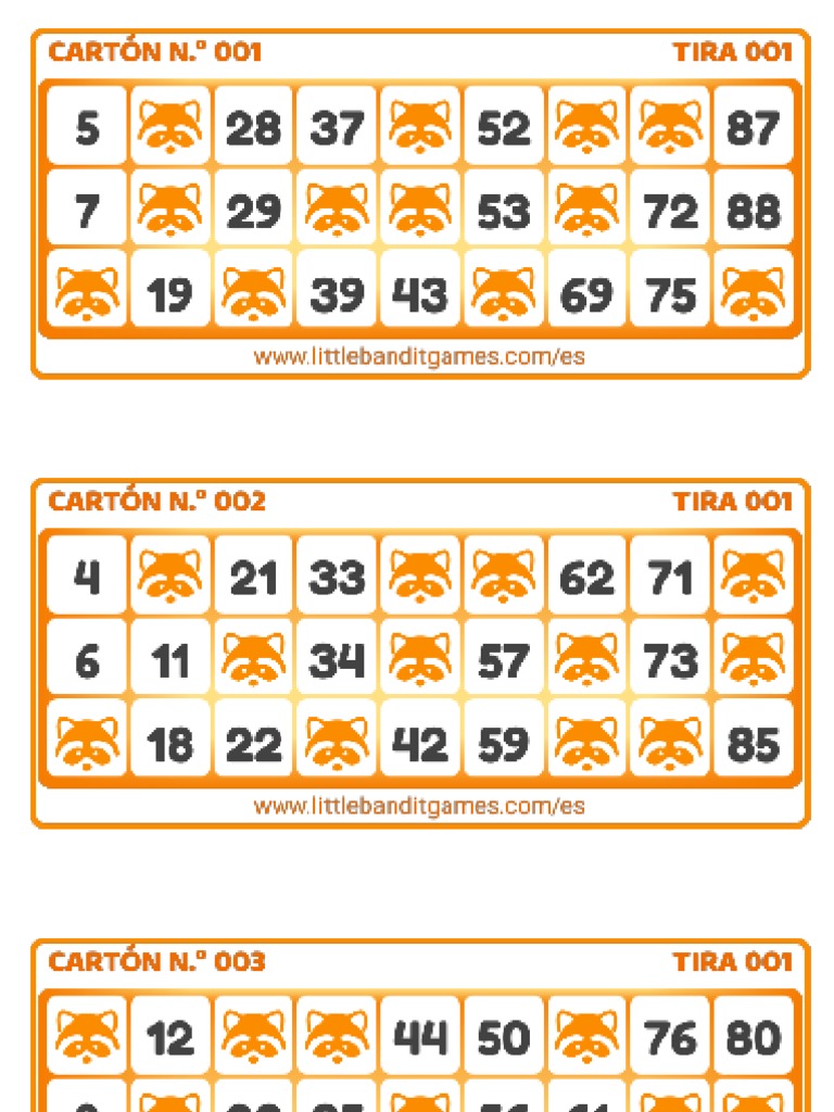 120 Cartones Bingo | PDF
