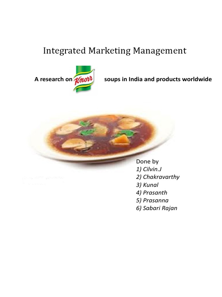 Knorr Soups - Assignment. | PDF | Soup | Brand