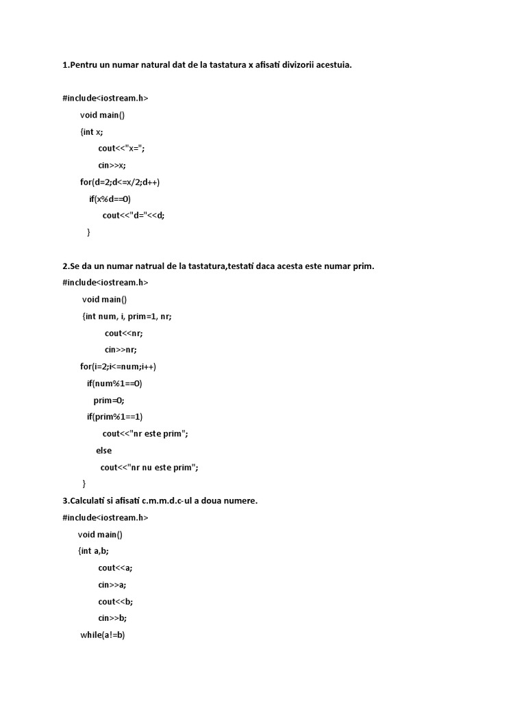 Algoritmi Elementari Divizibilitate | PDF