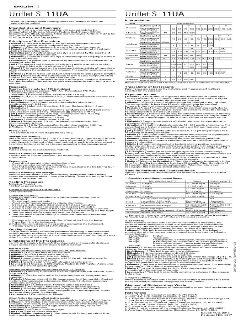 Uriflet S 11ua - Package Insert | PDF