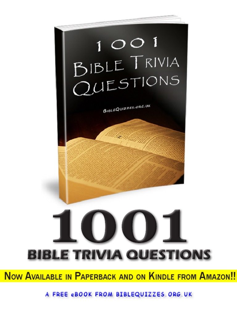 1001 Bible Trivia Questions v1 04 | PDF | Jacob | David