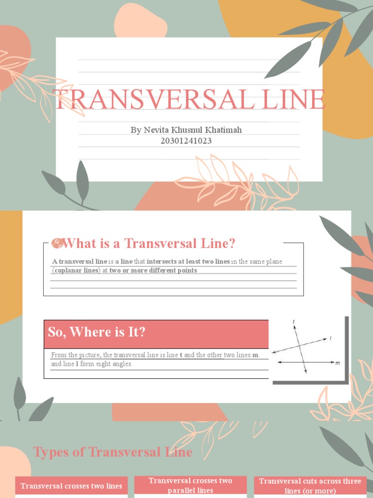 Transversal Line Angles | PDF | Triangle Geometry | Euclidean Geometry