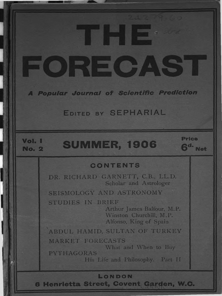 Sepharial - The Forecast 2 (40p) | PDF | Astronomy | Science