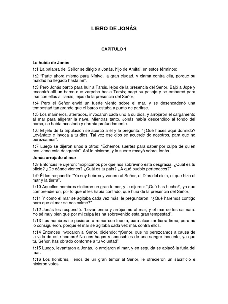 Libro de Jonas | PDF | Jonás | Comportamiento religioso y experiencia