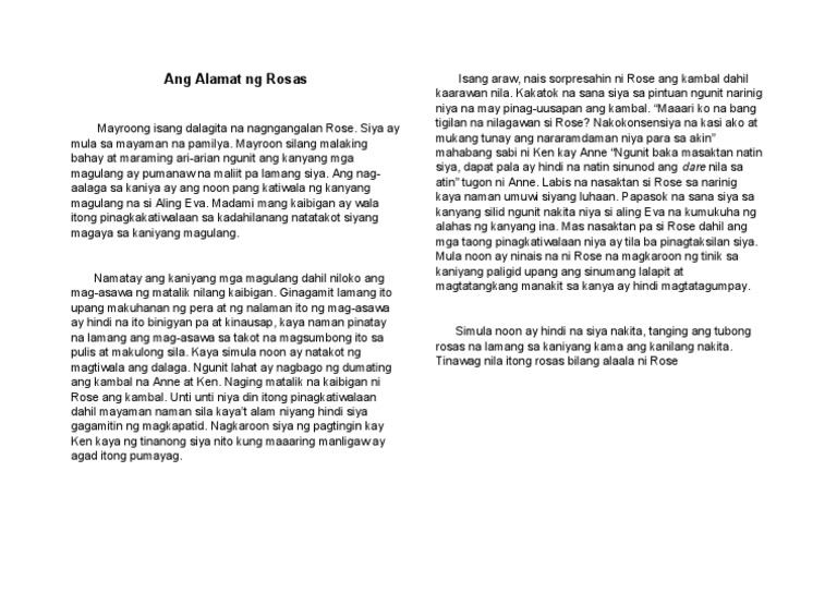 Ang Alamat NG Rosas | PDF