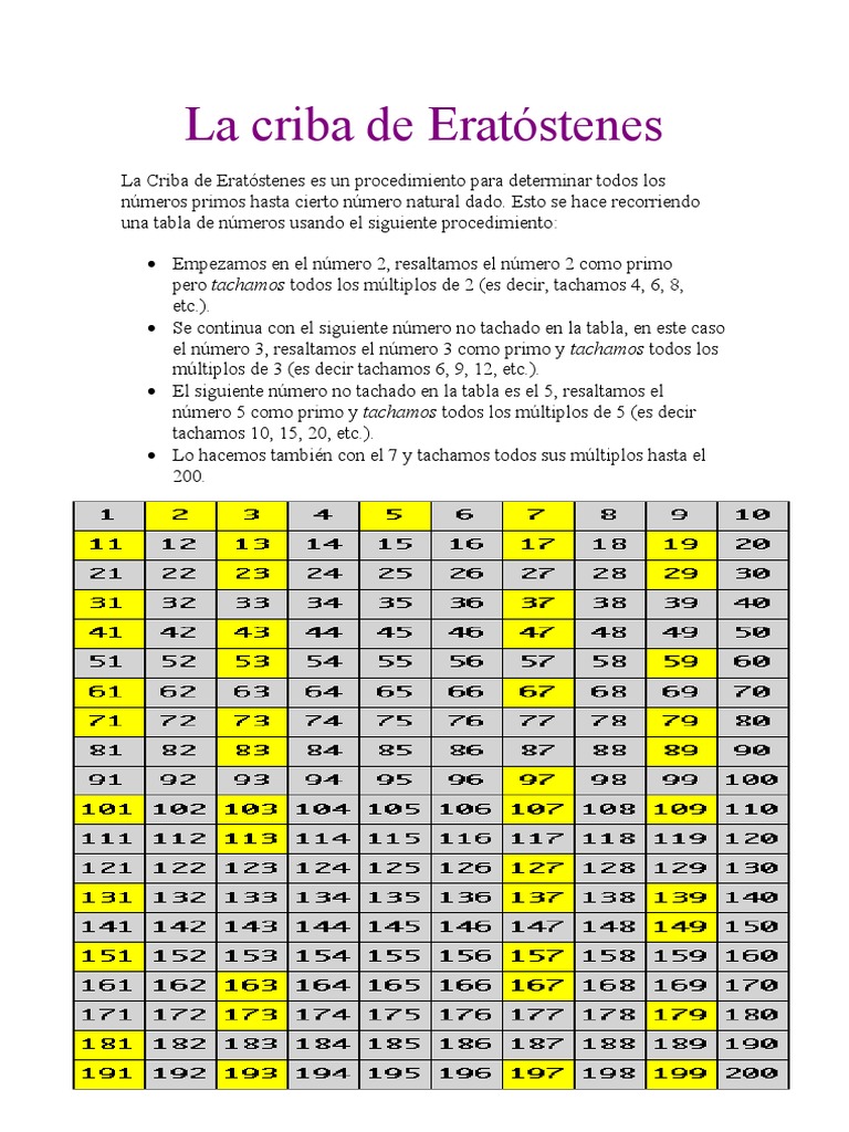 La Criba de Eratóstenes | PDF