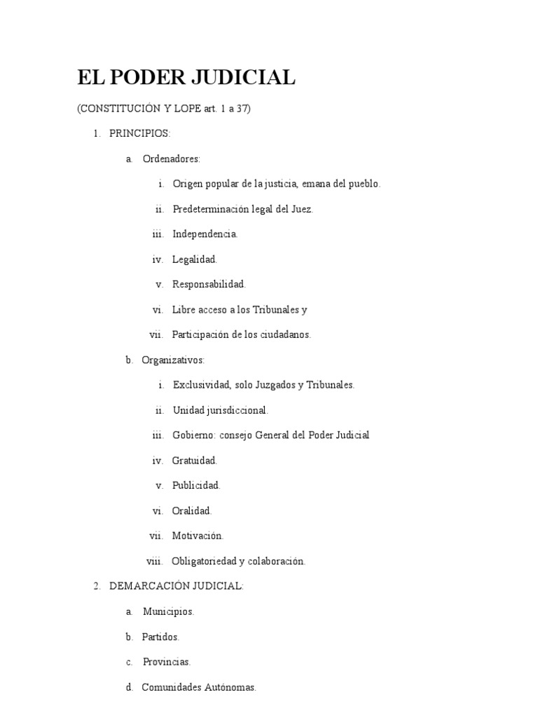 EL PODER JUDICIAL Esquema | PDF | Jurisdicción | Juez