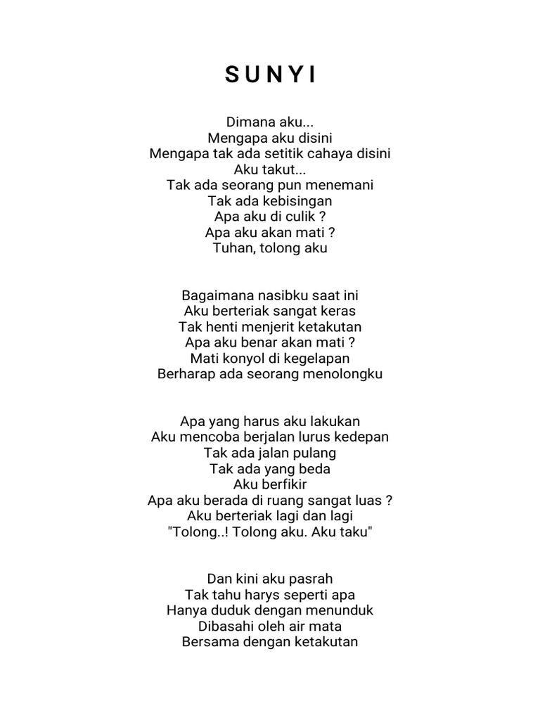 Puisi - Sunyi | PDF