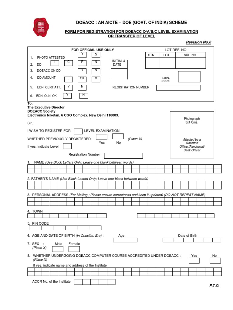 Regn Form | PDF | Diploma | Government