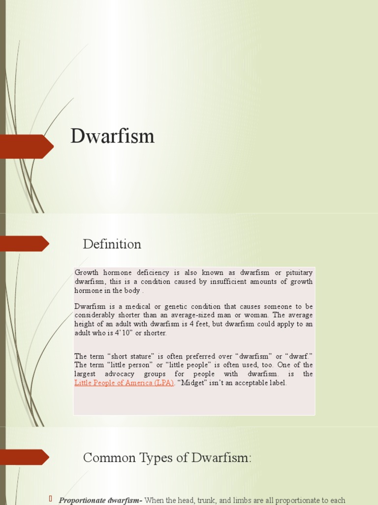 Dwarfism | PDF | Human Diseases And Disorders | Medical Specialties