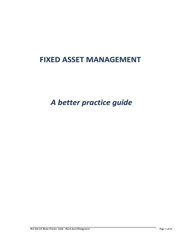 Practise Guide - Fix Asset Management | PDF