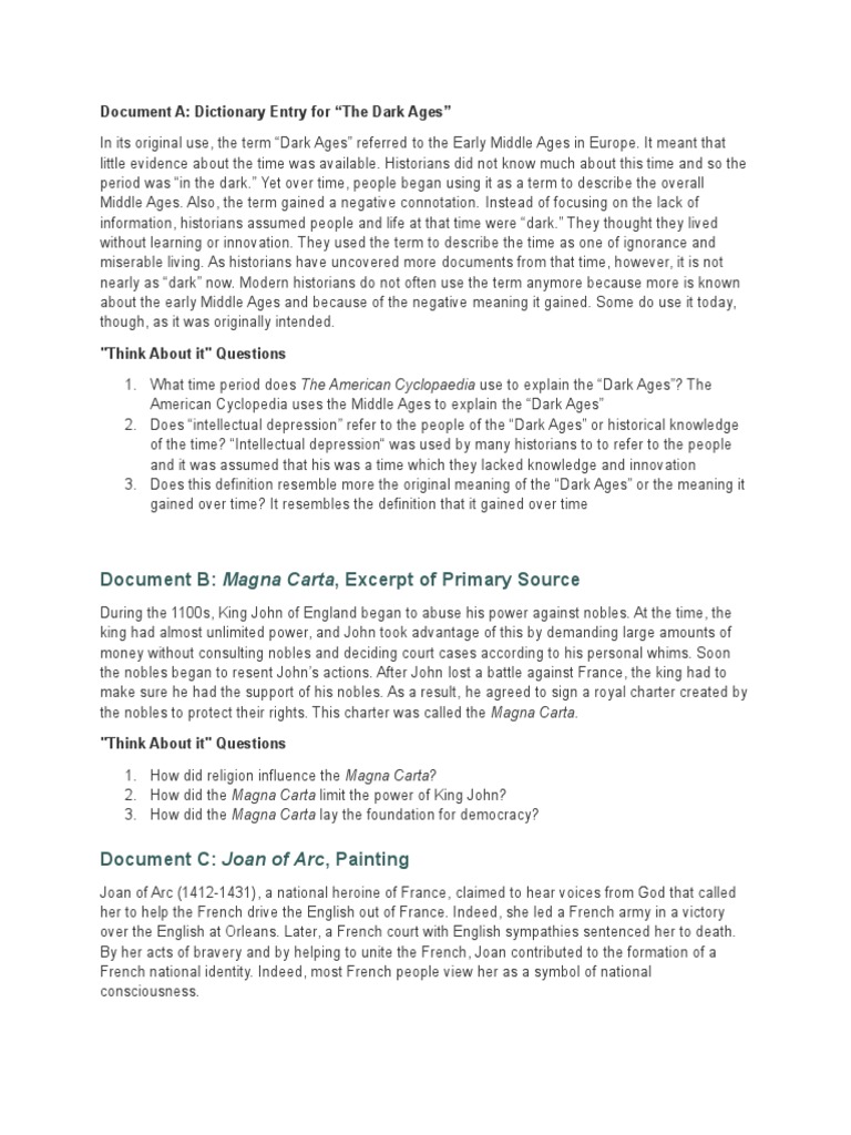 Middle Ages Documents Analysis | PDF | Poetry | Books