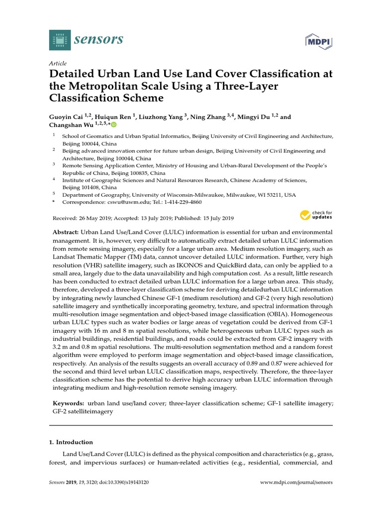 Detailed Urban Land Use Land Cover Classification | PDF | Image ...