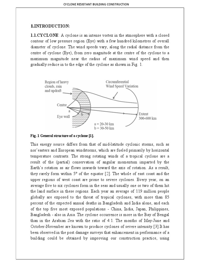 Cyclone Resistant Building Construction | PDF | Eye (Cyclone ...