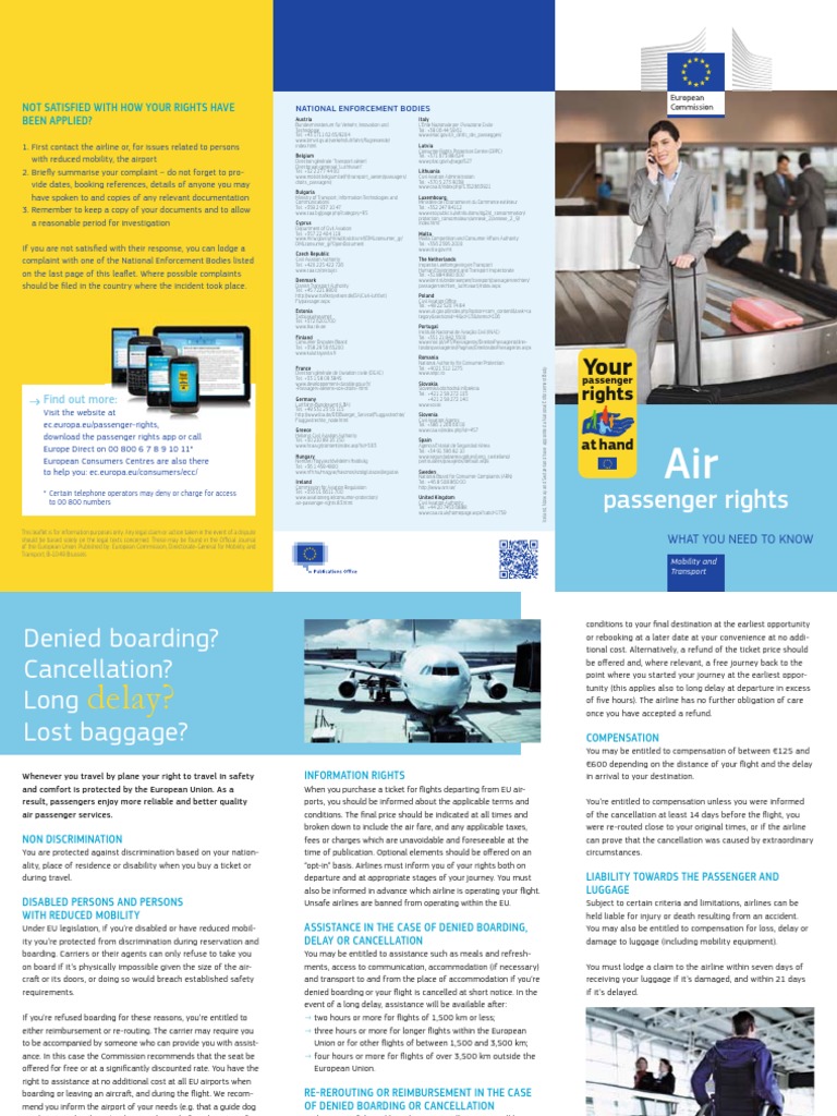 Air Passenger Rights Leaflet | PDF | Airlines | Baggage
