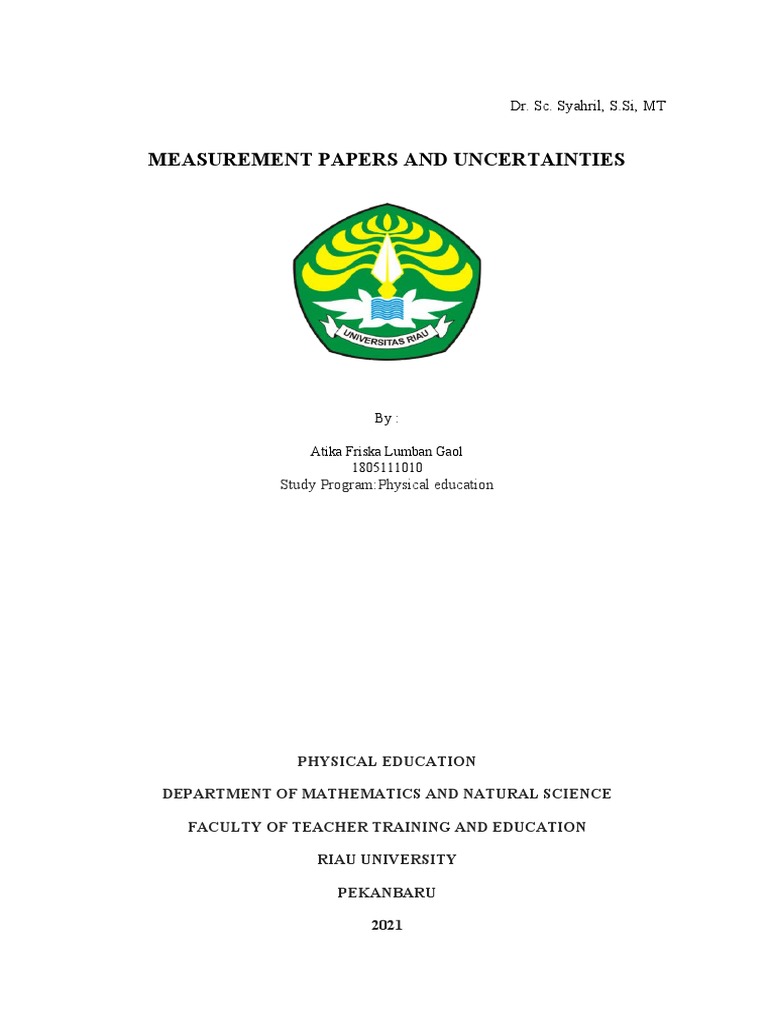 Measurement Uncertainty Guide | PDF | Significant Figures | Observational Error