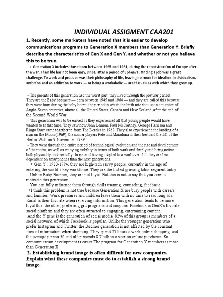 Individual Assigment Caa201 | PDF | Advertising | Brand