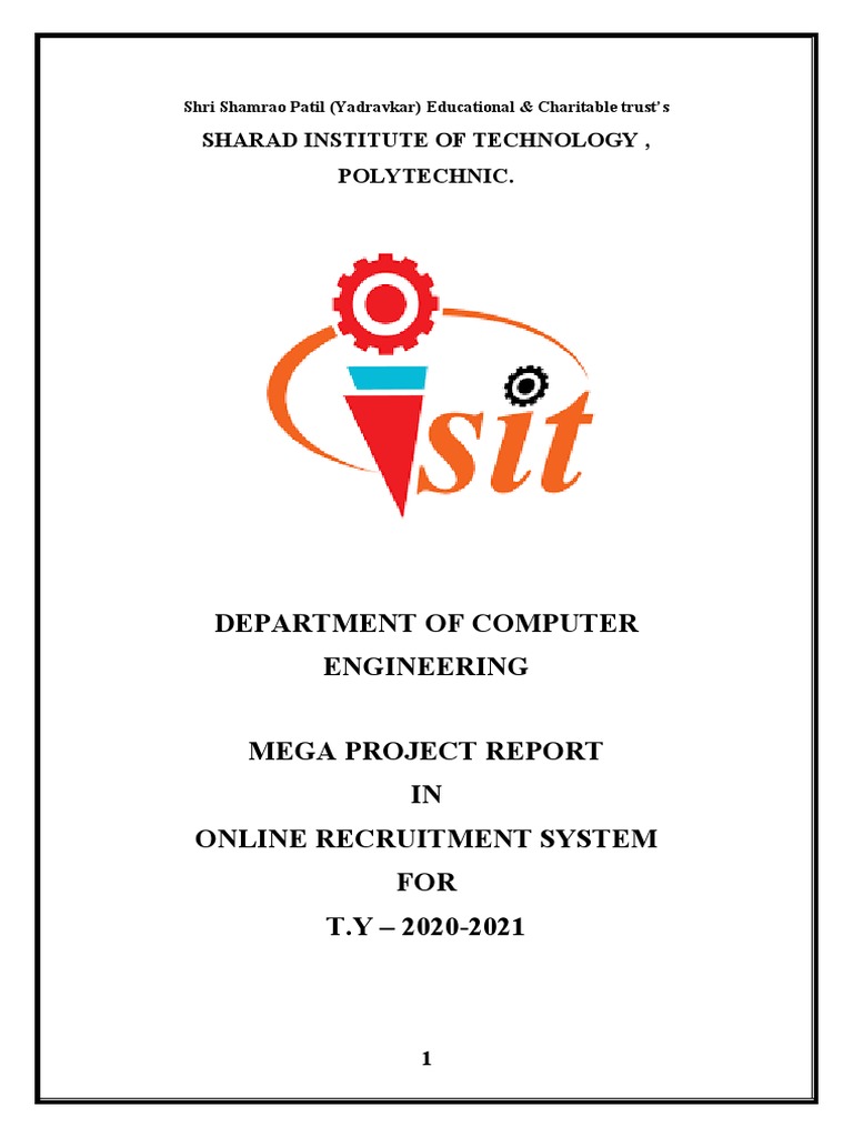 Online Recruitment System Project Planning Report of Sharad Institute ...