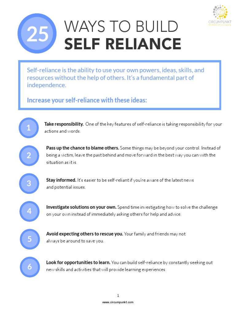 25 Ways to Build Self-Reliance: A Guide to Increasing Independence ...