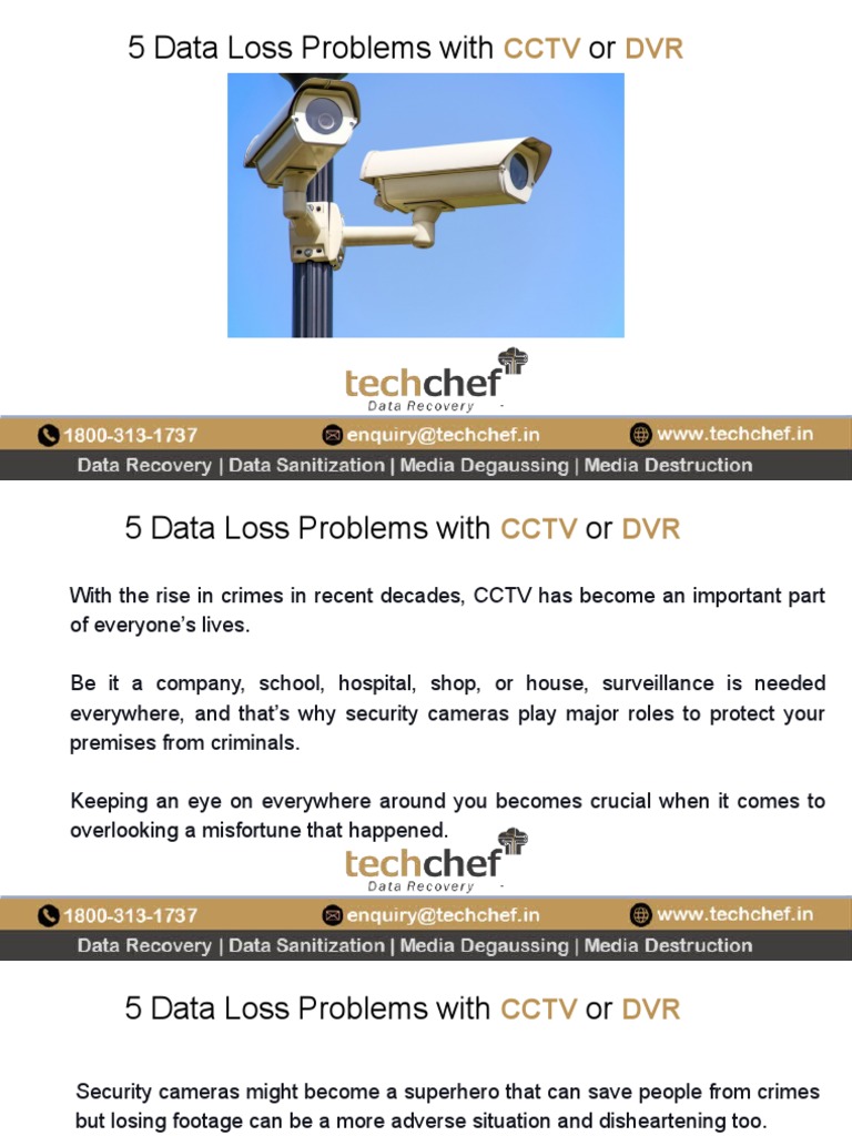 5 Data Loss Problems With CCTV or DVR | PDF | Closed Circuit Television ...