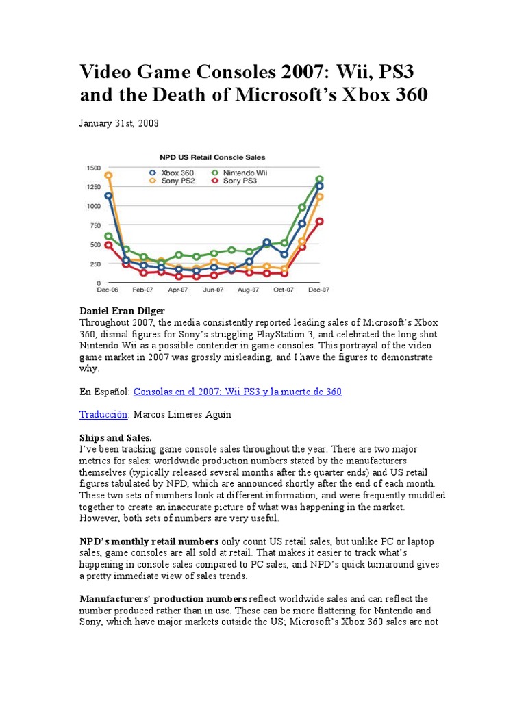 Video Game Consoles 2007 | PDF | Gaming | Xbox 360