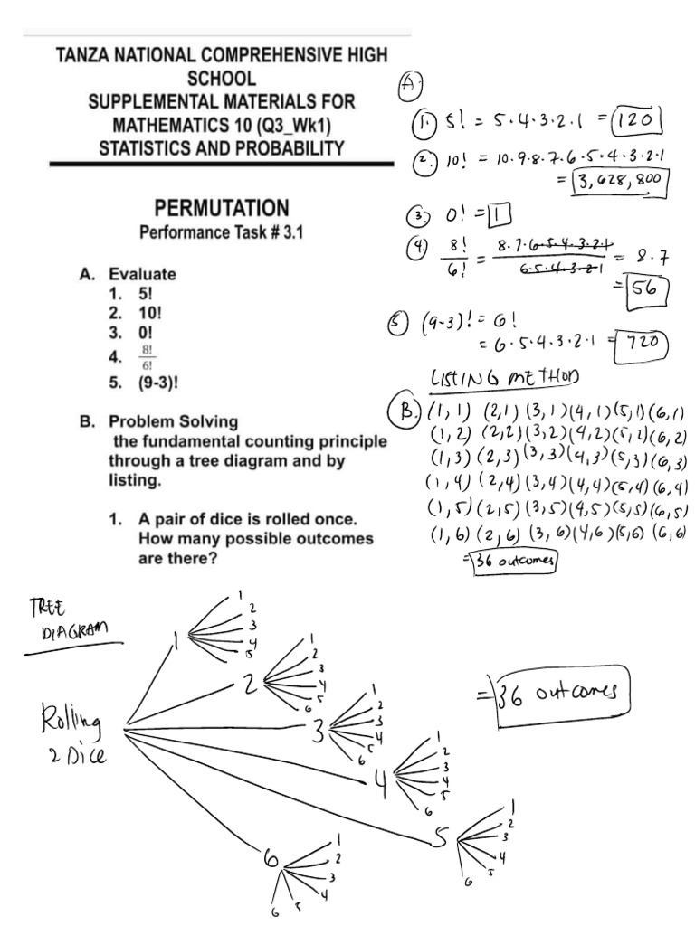 Permutations Combinations | PDF | Permutation | Teaching Mathematics