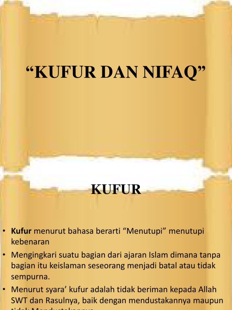 11 Kufur Dan Nifak | PDF